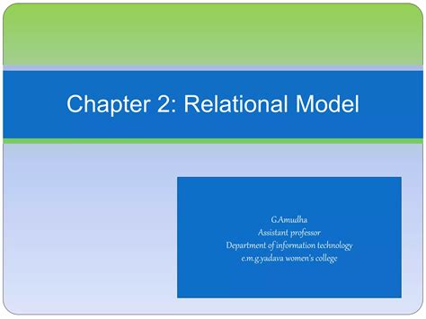 Chapter2 Relational Model Pptx Databases Computer Software And Applications