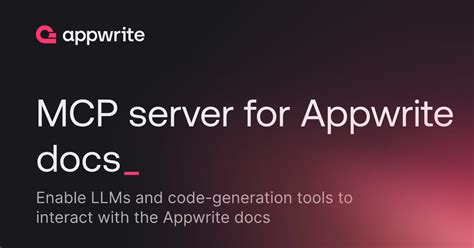 Mcp Server For Appwrite Docs Docs Appwrite