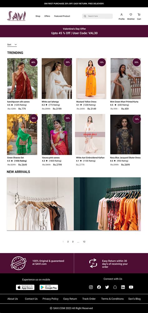 Savi Shopping UI Ux Design Behance