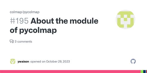About The Module Of Pycolmap · Issue 195 · Colmappycolmap · Github
