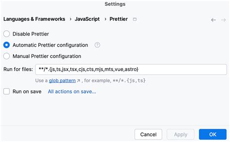 Prettier Clion 文档