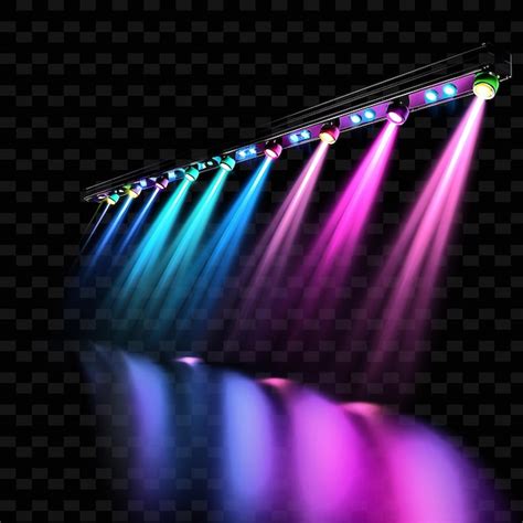 Premium Psd A Colorful Stage With Lights And A Rainbow In The Background
