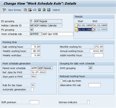 Solved No Work Schedule Rule For Key 4 Ah40adpwsr Sap Community