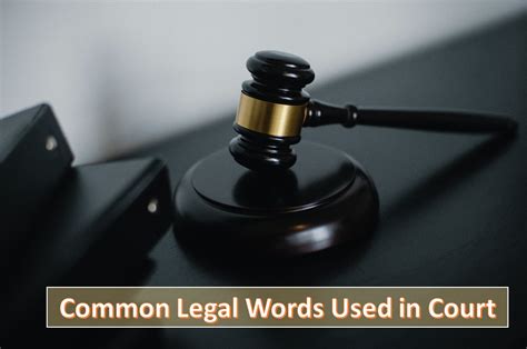 common legal words used in court