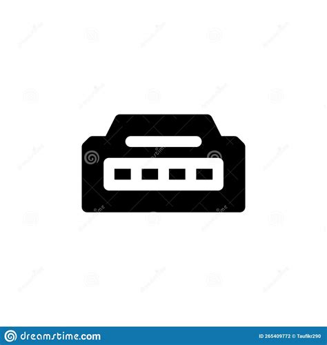 Hdmi Port Vector Icon Computer Component Icon Solid Style Perfect Use