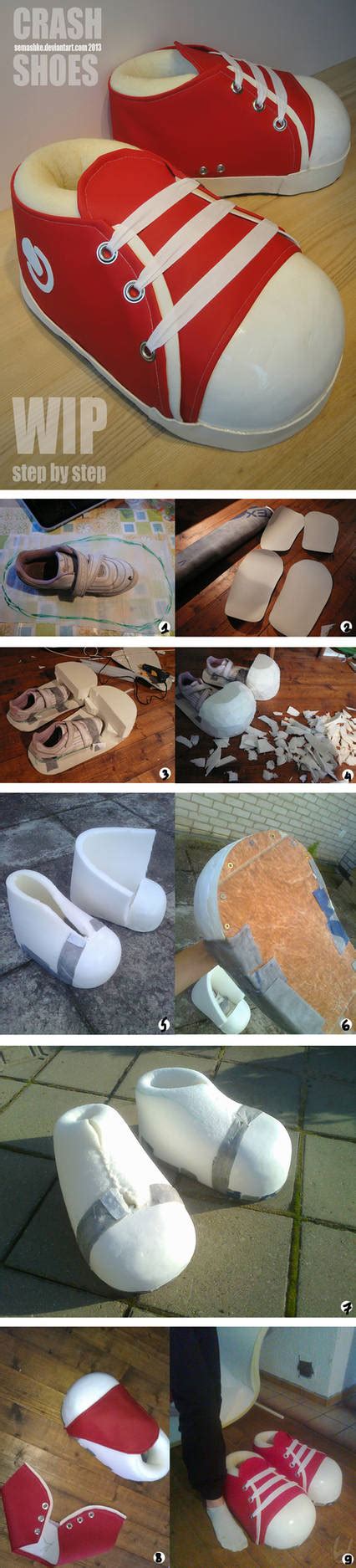 Crash Bandicoot Cosplay Shoes Wip And How To By Semashke On Deviantart