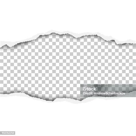 찢어진된 가장자리 부드러운 그림자와 텍스트를 위한 공간 흰 종이의 중간을 납치 광고와 다른 목표에 대 한 투명 한 배경 가진