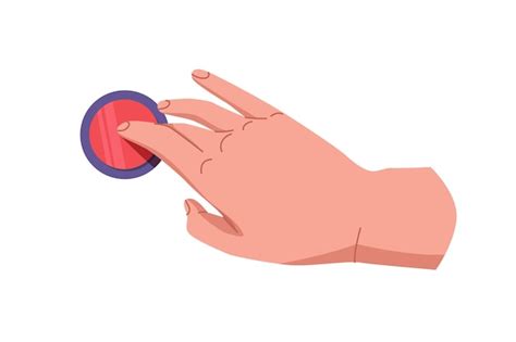 Premium Vector Hand Pushing And Pressing Button Finger Pressing