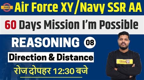 Air Force Xy Navy Ssr Aa Reasoning Avdhesh Sir Direction And Distance Class 08 Youtube