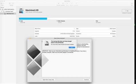 Macbook Pro 15 2016 Touch Bar Boot Camp Assistant Error S Apple Support No Help R