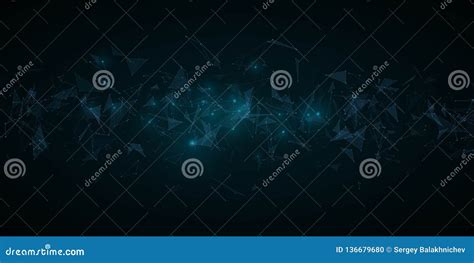 Plexus Abstract Background Geometric 3d Structure Digital Technology Blue Macro Molecular