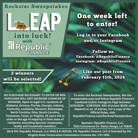 republic finance on linkedin one week left to leap into luck with