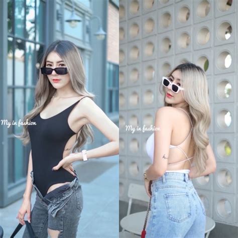 🔥java Wa Shop🔥a38บอดี้สูทสายสปาเกตตี้ไขว้หลัง🔥bodysuitไขว้หลัง Sexyมา