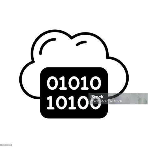 An Amazing Vector Of Binary Cloud In Modern Style Cloud Coding Icon Stock Illustration