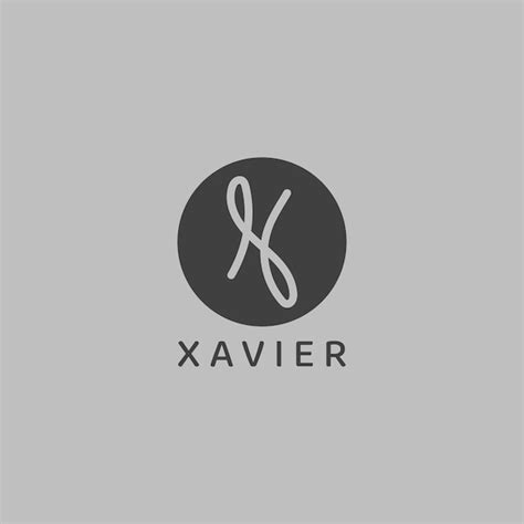 Premium Vector Script X Letter Logo Inside A Circle