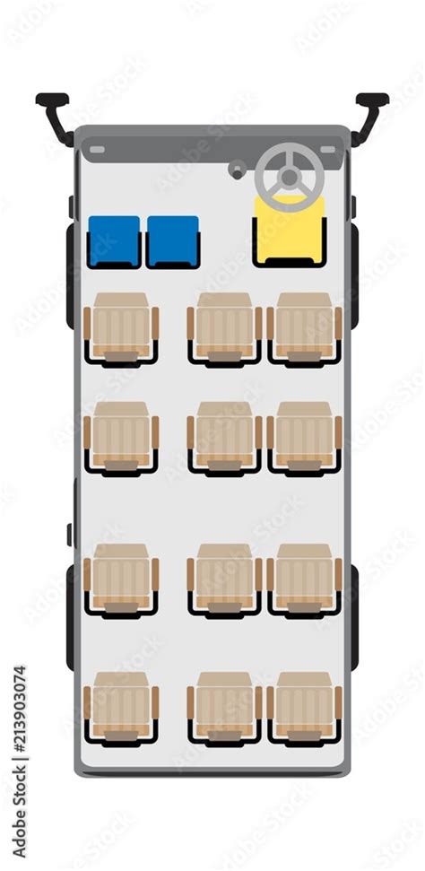 Mini Passenger Bus Seat Map Stock Vector Adobe Stock