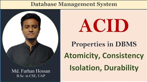 Md Farhan Hossan On Linkedin Lec 89 Acid Properties In Dbms