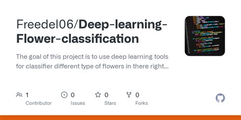 Github Freedel06deep Learning Flower Classification The Goal Of