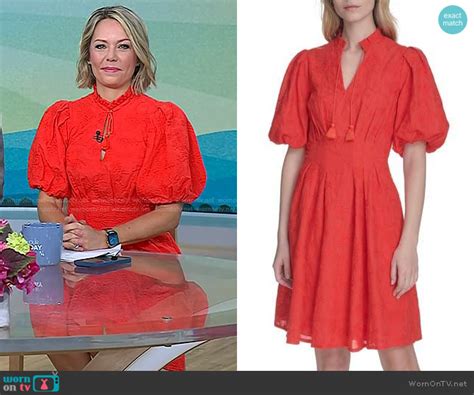 Wornontv Dylans Red Puff Sleeve Dress On Today Dylan Dreyer