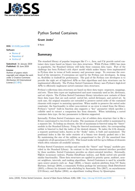 Pdf Python Sorted Containers