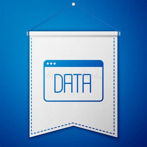 Blue Data Analysis Icon Isolated On Blue Background Business Data Analysis Process Statistics