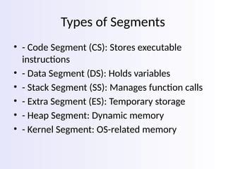 Memory Segmentation Presentation Updated Pptx