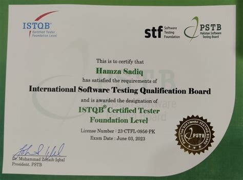 Hamza S On Linkedin Istqb Istqbcertified Ctfl Certifiedtester