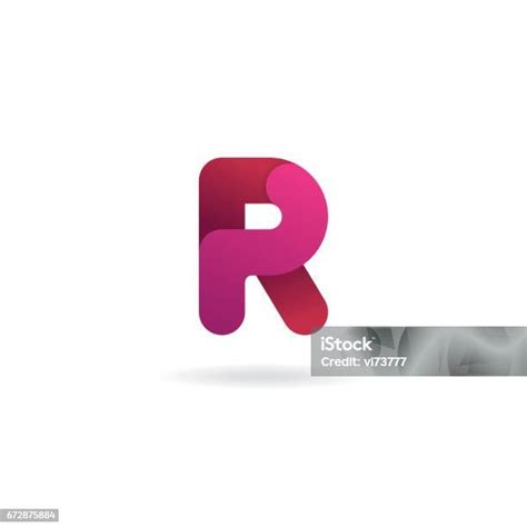 편지 R 아이콘입니다 벡터 아이콘 디자인 템플릿입니다 색상 부호입니다 알파벳 R에 대한 스톡 벡터 아트 및 기타 이미지 알파벳 R 3차원 형태 리본 Istock