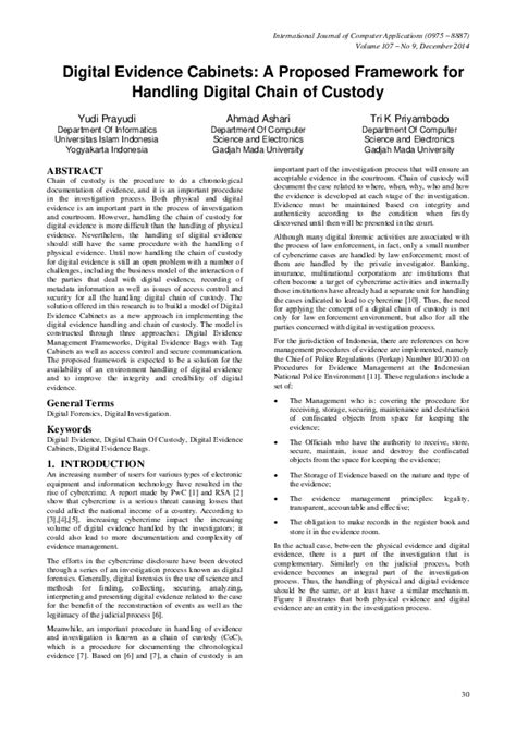 Digital Evidence Cabinets A Proposed Framework For Handling Digital