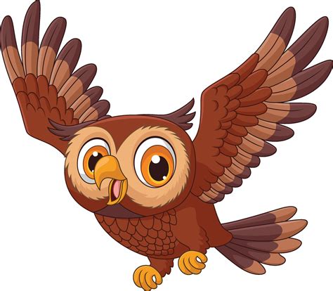 Illustration Of Cartoon Owl Flying 47595887 Vector Art At Vecteezy