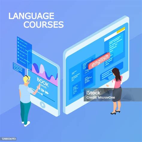 온라인 언어 과정 Isometric 3d 벡터 개념 개념에 대한 스톡 벡터 아트 및 기타 이미지 개념 관광객 교습