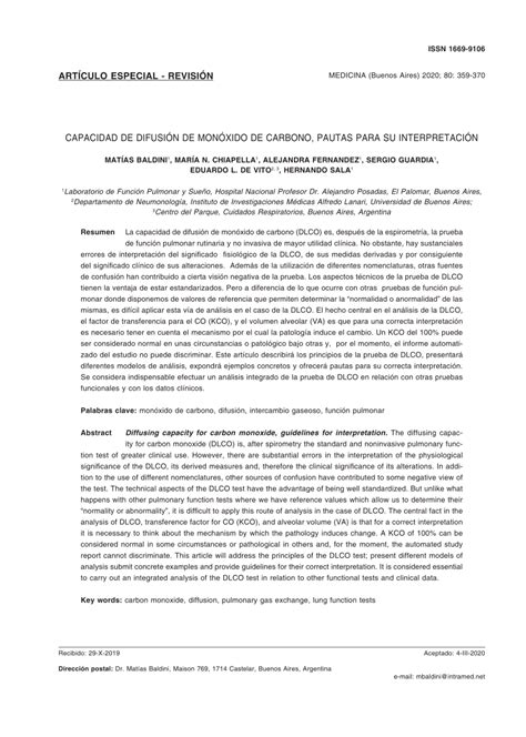 Pdf Diffusing Capacity For Carbon Monoxide Guidelines For Interpretation