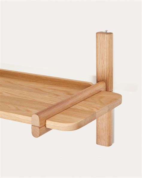 Sitra Modular Shelf 1 Solid Oak Wood Shelf In A Natural Finish 110 Cm Fsc Mix Credit Kave Home