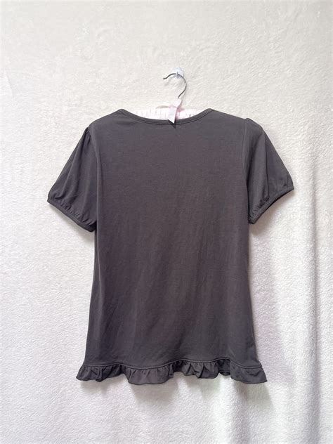 엑시즈팜 라떼갸루 로맨틱 로걀탑 프릴레이스 리본 블라우스 핀터 리즈리사 후루츠패밀리