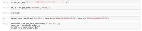 Why Is My Jupyter Notebook Not Executing My Eikon Api Code — Lseg