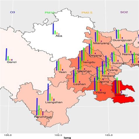 Distribution Map Of Aqi And Multivariate Air Pollutant Concentrations Download Scientific