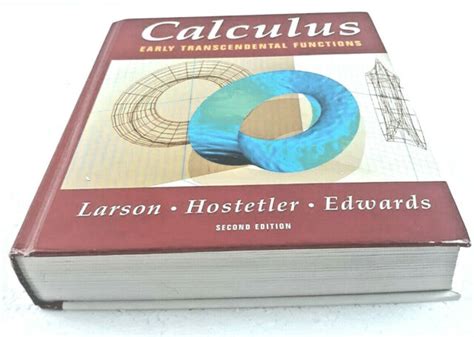 Calculus Early Transcendental Functions By Bruce H Edwards Robert P Hostetler And Ron Larson