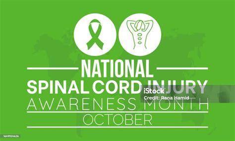 전국 척수 손상 인식의 달은 보다 포괄적이고 접근 가능한 세상을 위한 교육 지원 및 옹호를 촉진합니다 벡터 그림 템플릿입니다