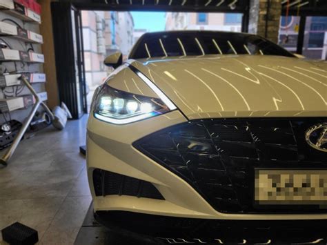 Dn8 쏘나타 센슈어스 터보개조 그리고 프로젝션 Led헤드램프 로 업그레이드 튜닝 했습니다 Mfr 헤드램프 는 이젠 안녕 네이버 블로그