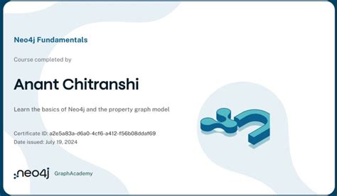 Anant Chitranshi On Linkedin Newcertification Graphdatabase Db