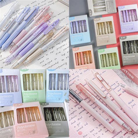 파스텔 볼펜 젤펜 세트 모음전 수험생 05mm 학생 필기도구 펜 메모 심플 무난 무지 학용품 에이블리