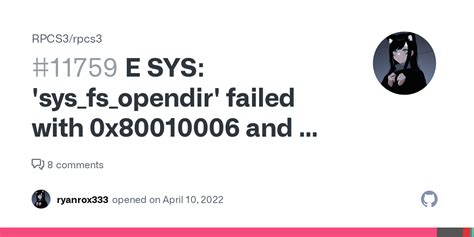 E Sys Sysfsopendir Failed With 0x80010006 And E Sys Sysfsstat