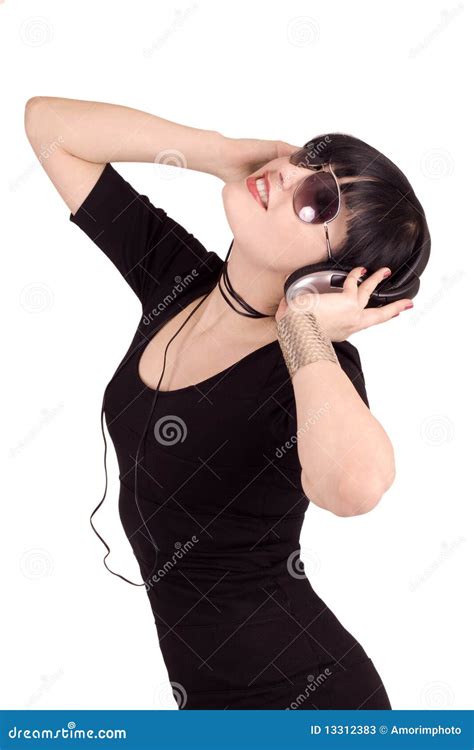 Dancing With Headphones Stock Image Image Of Audio Portable 13312383