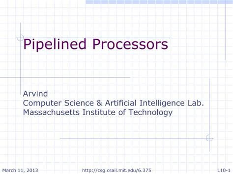 Ppt Pipelined Processors Arvind Computer Science And Artificial