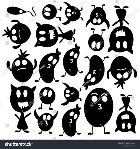Monster Vector Set Bundle Design Stock Vector Royalty Free 2167280869