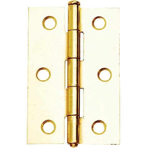 Butt Hinges Brass Plated 40mm Pack 2 Selco