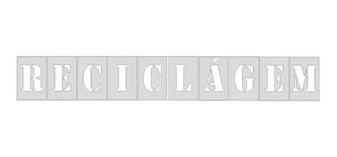 Molde Gabarito Vazado Pintura Letras Reciclagem 70x50