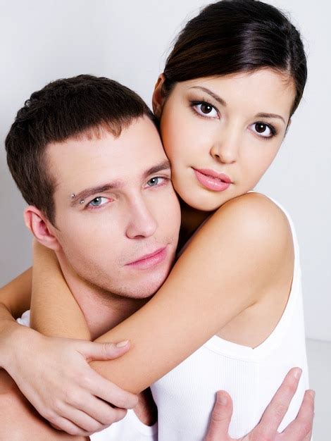 Free Photo Portrait Of Beautiful Sexual Couple Posing At Studio