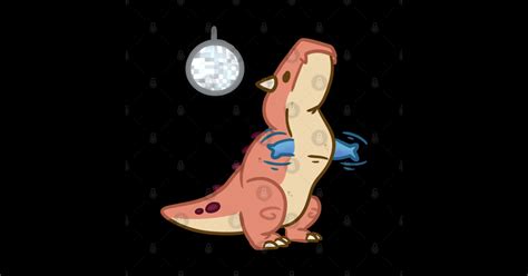 Dancing Carnotaurus Disco Dance Cute Dinosaur Carnotaurus Sticker