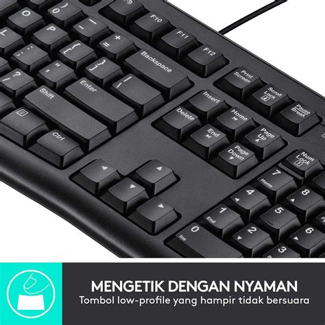 Logitech K120 Black Keyboard [original] Sadar Jaya Komputer